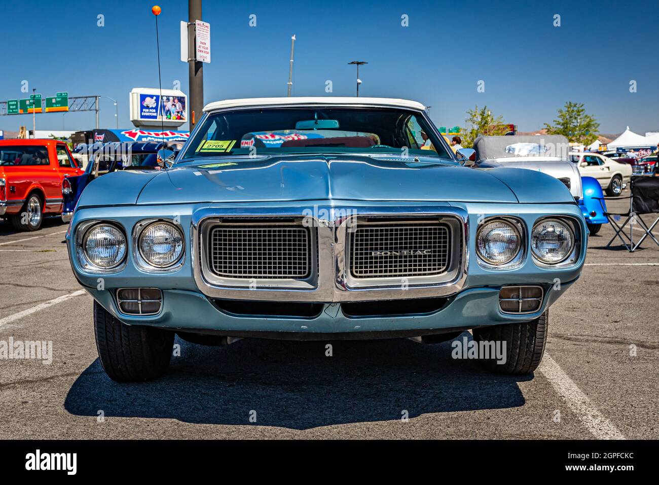 Reno, NV - August 4, 2021: 1969 Pontiac Firebird Convertible at a local ...