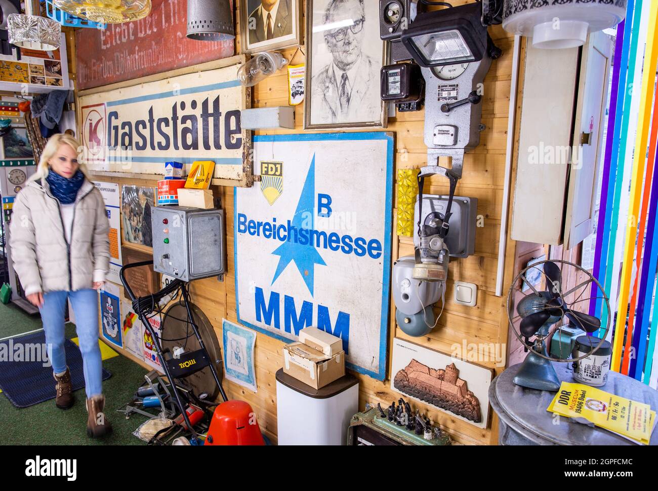 Dabel, Germany. 29th Sep, 2021. Museum operator Jessica Seidler walks ...