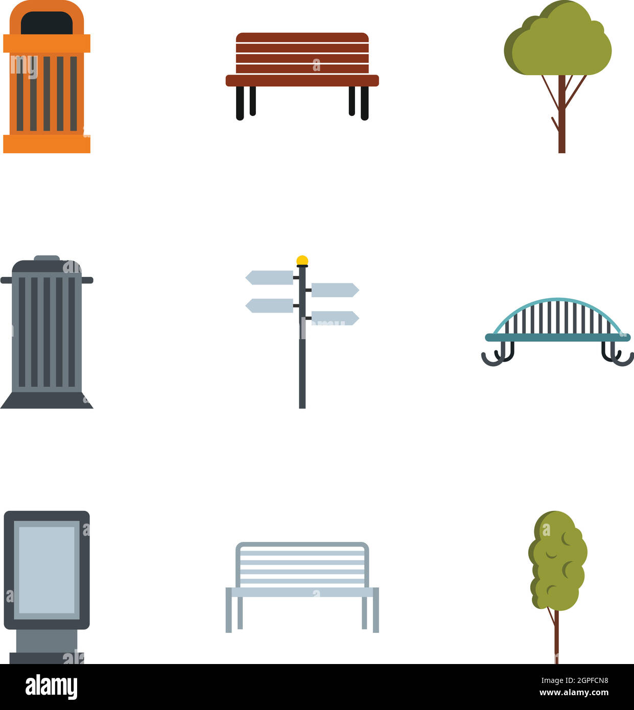 Square icons set, flat style Stock Vector Image & Art - Alamy