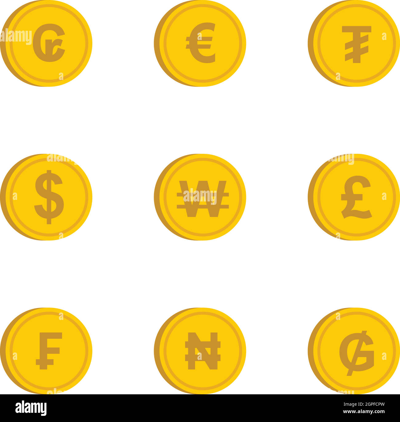 Money of countries icons set, flat style Stock Vector Image & Art - Alamy