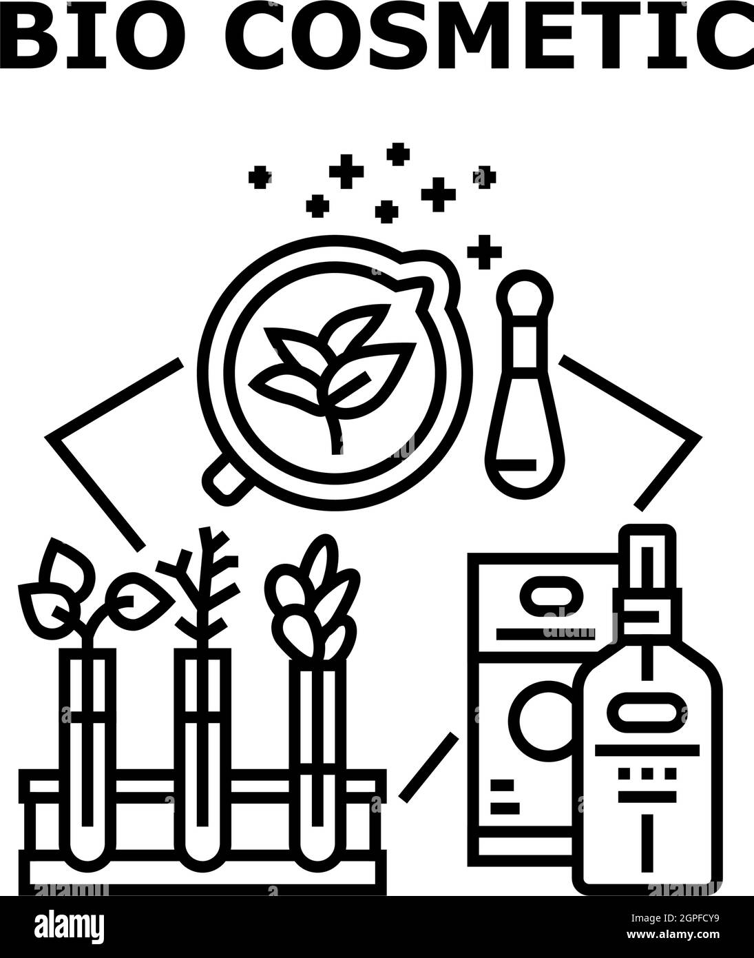 Bio Cosmetic Vector Concept Black Illustration Stock Vector Image & Art ...