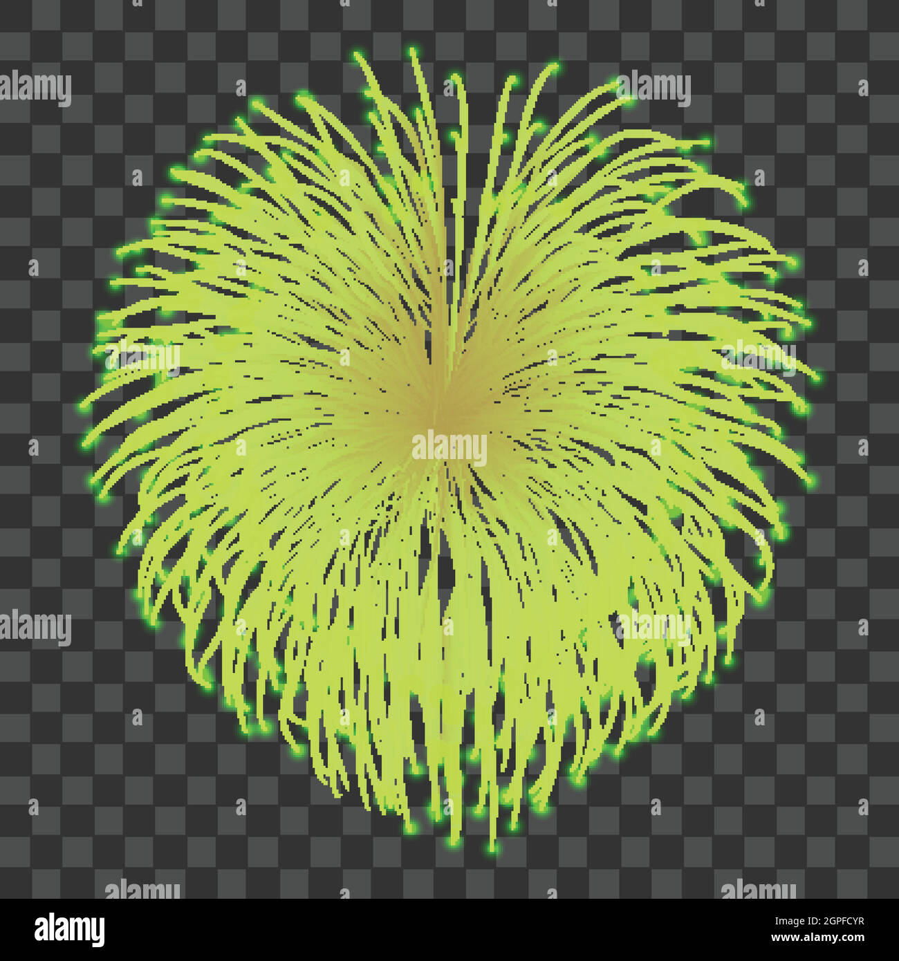 Green firework rockets icon, realistic style Stock Vector Image & Art ...