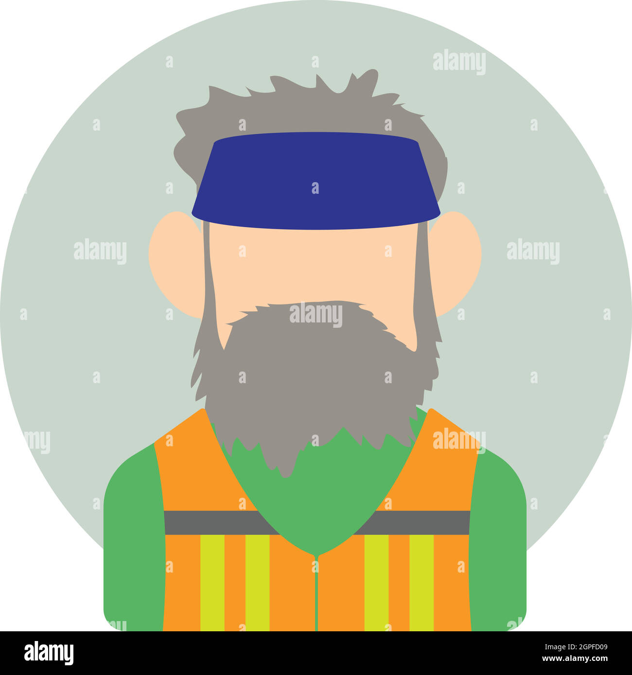 Flat illustration beard man Stock Vector Images - Alamy