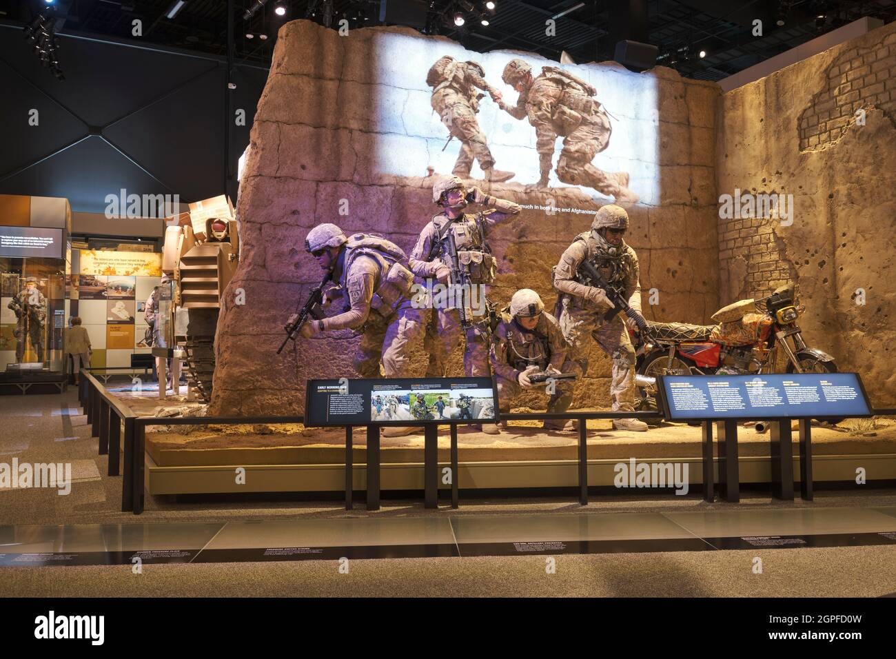 A modern squad during a raid with a radio controlled robot. At the ...