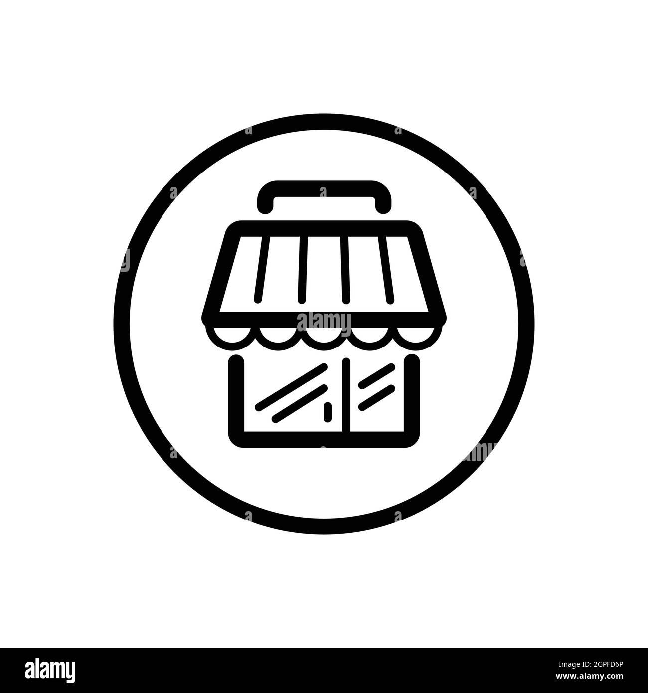 Shop building. Simple store. Marketplace. Commerce outline icon in a ...