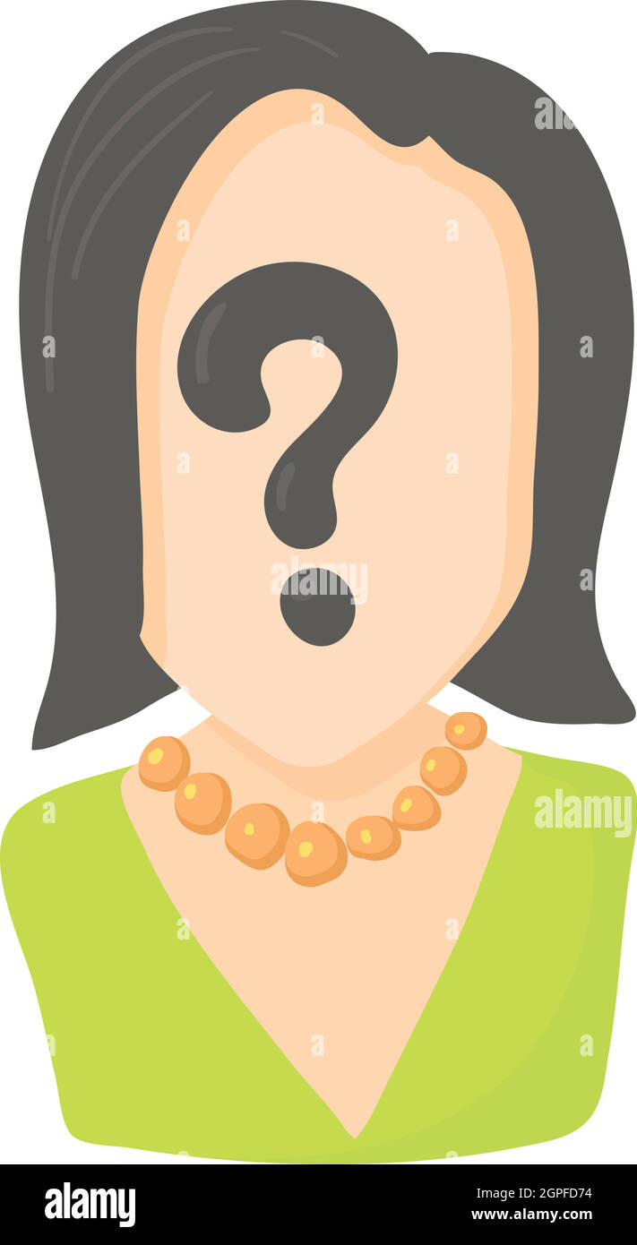 Cartoon woman question speech Stock Vector Images - Alamy