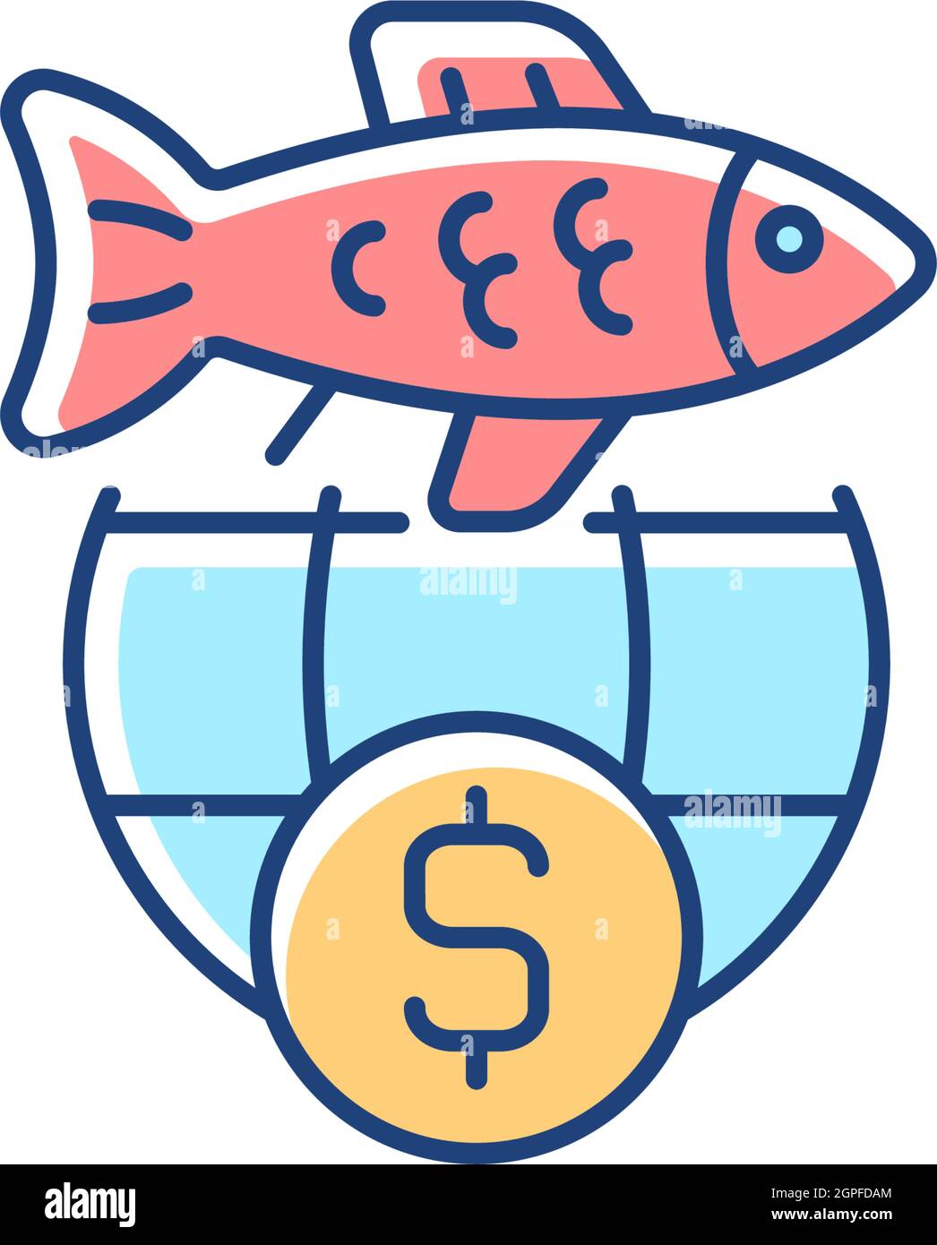 International fisheries trade permit RGB color icon Stock Vector Image ...