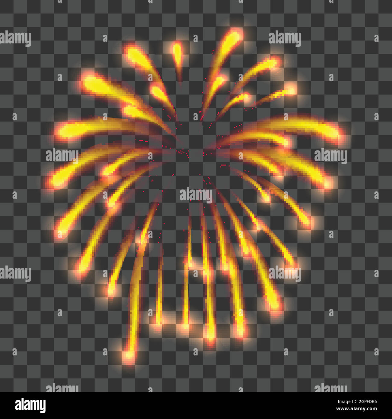 Yellow firework icon, realistic style Stock Vector Image & Art - Alamy