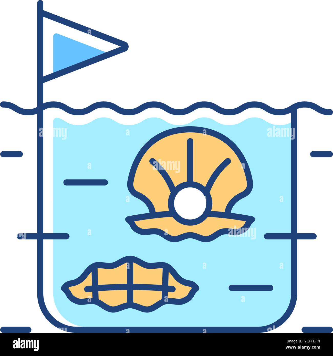 Pearl farming RGB color icon Stock Vector Image & Art - Alamy