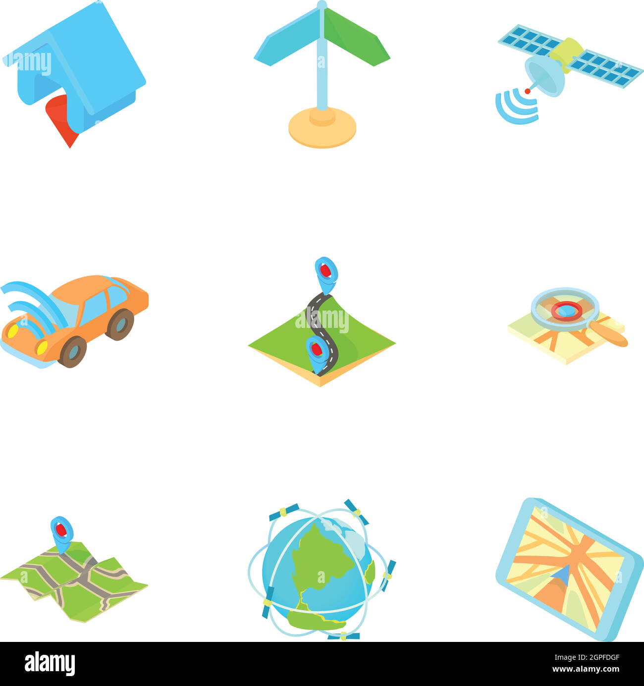 Isometric navigation icon Stock Vector Images - Alamy