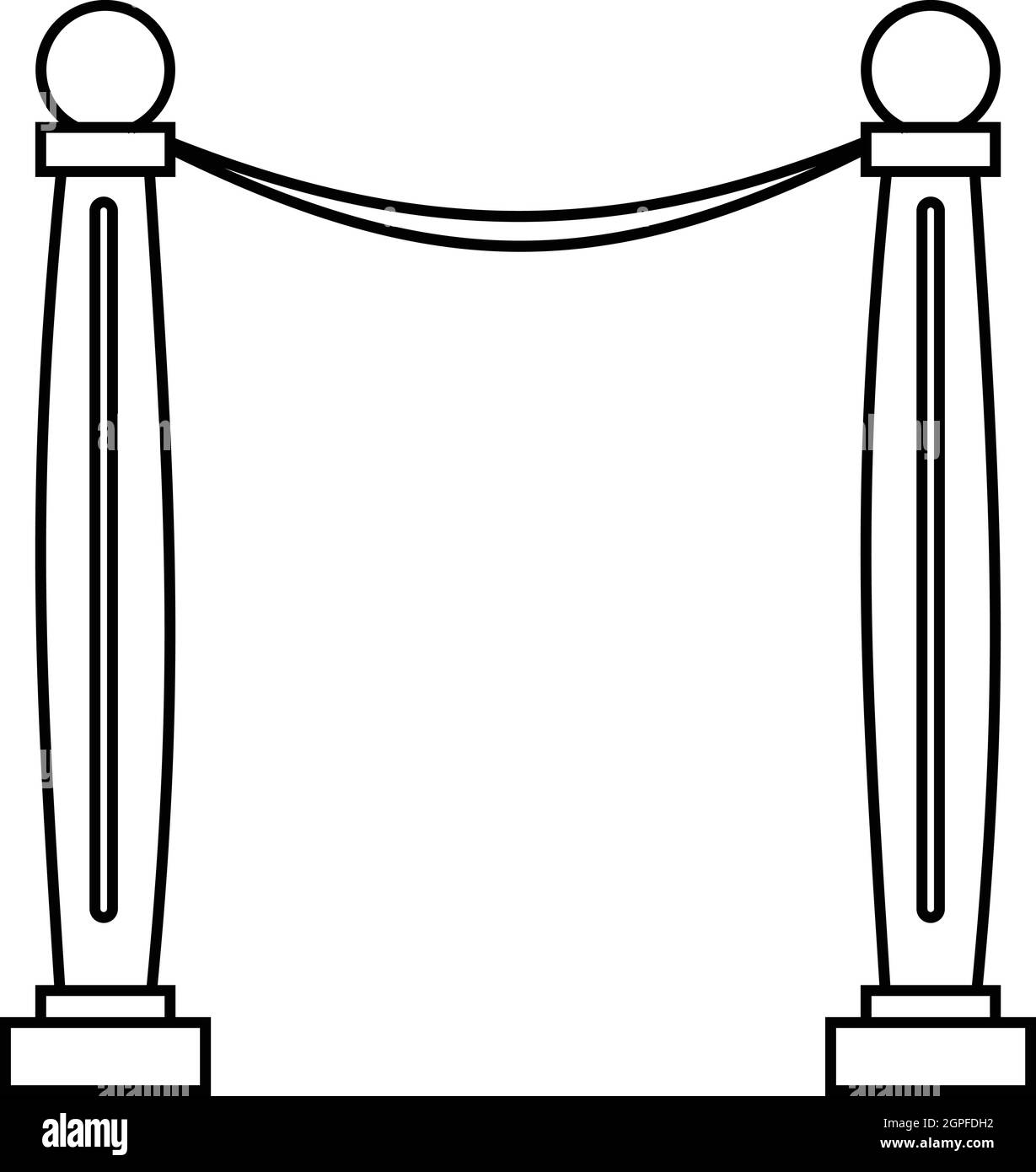 Column line icon outline Black and White Stock Photos & Images - Alamy