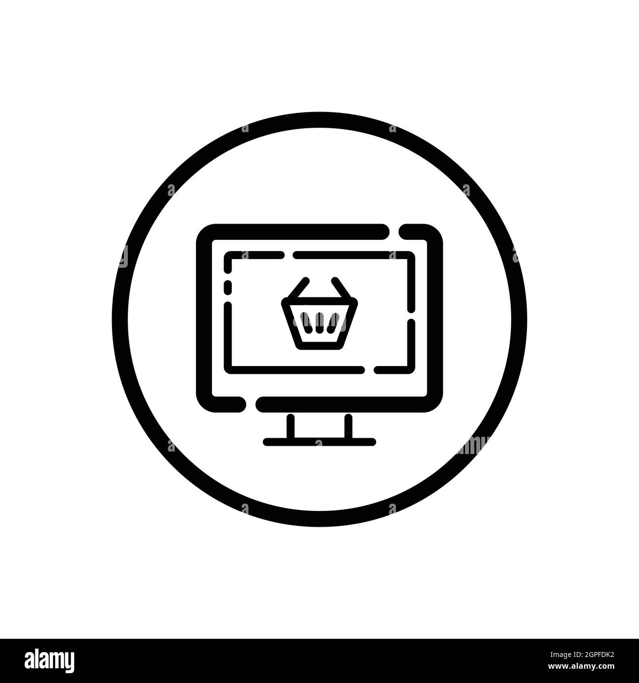 Computer screen symbol circle hi-res stock photography and images - Alamy