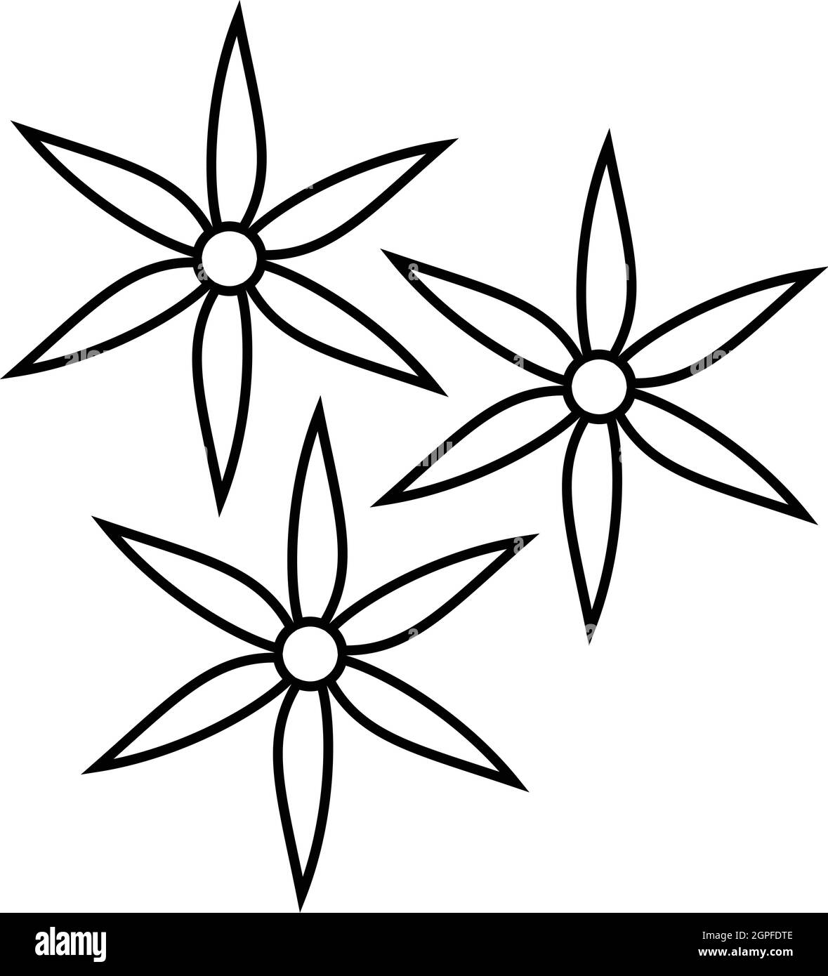 Beautiful tropical flowers icon Cut Out Stock Images & Pictures - Alamy