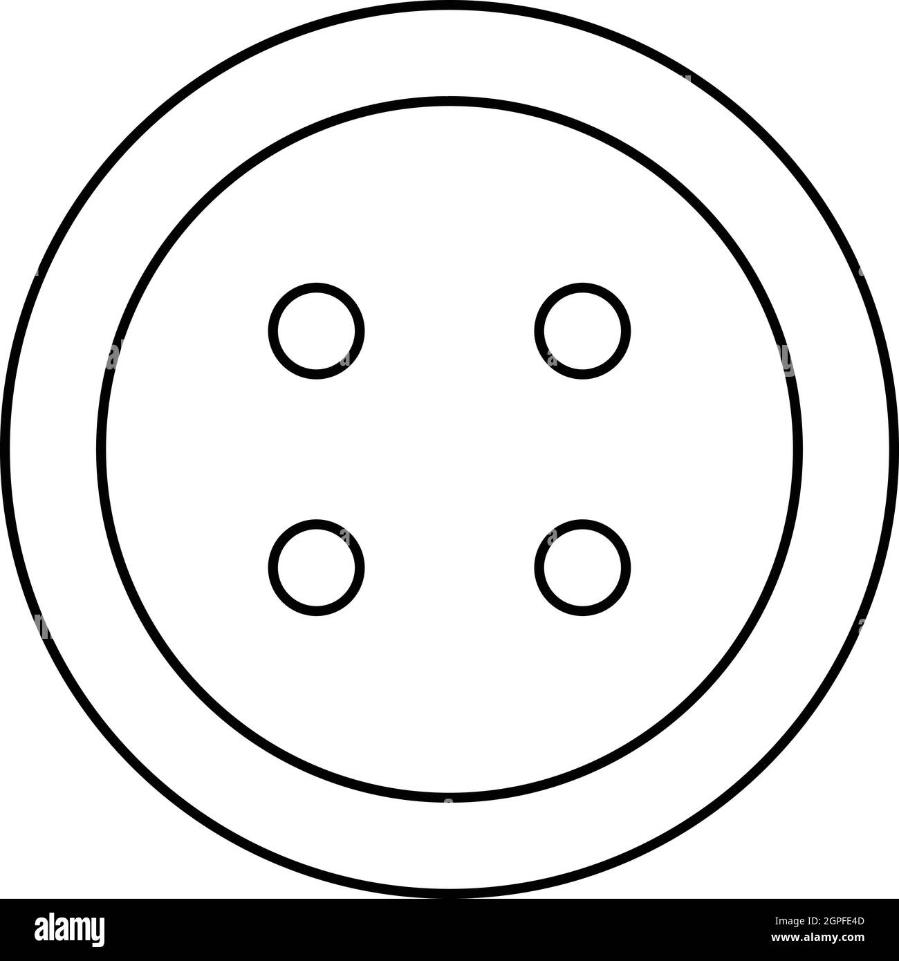 Button icon, outline style Stock Vector Image & Art - Alamy