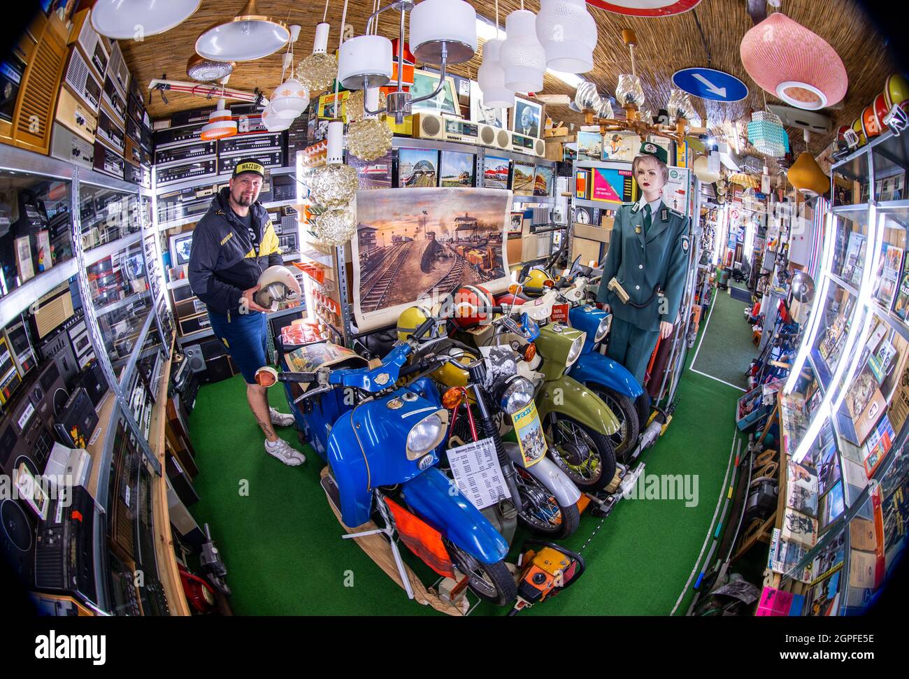 Dabel, Germany. 29th Sep, 2021. Collector and museum operator Marcus ...