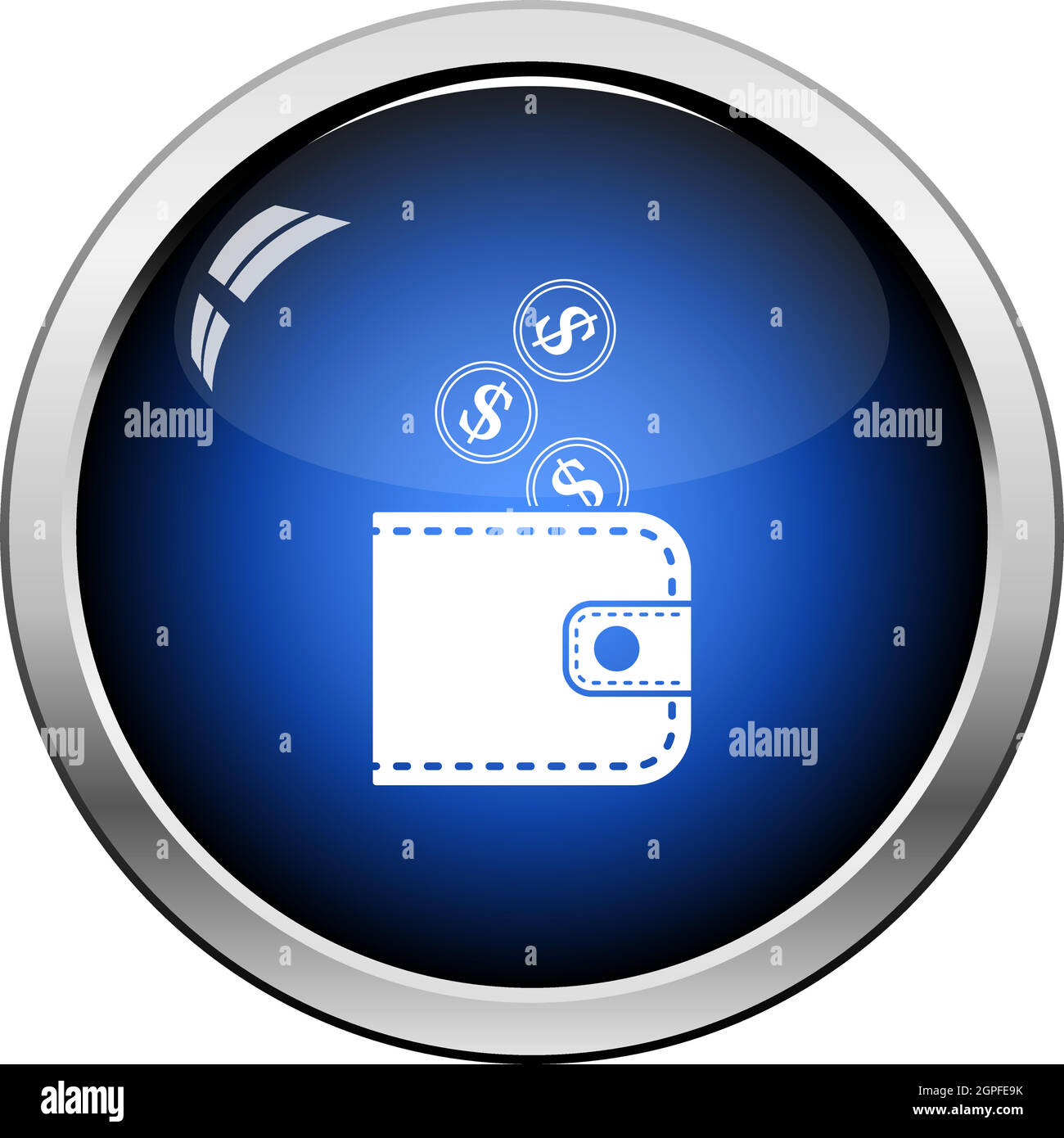 Golden dollar money button Stock Vector Images - Alamy