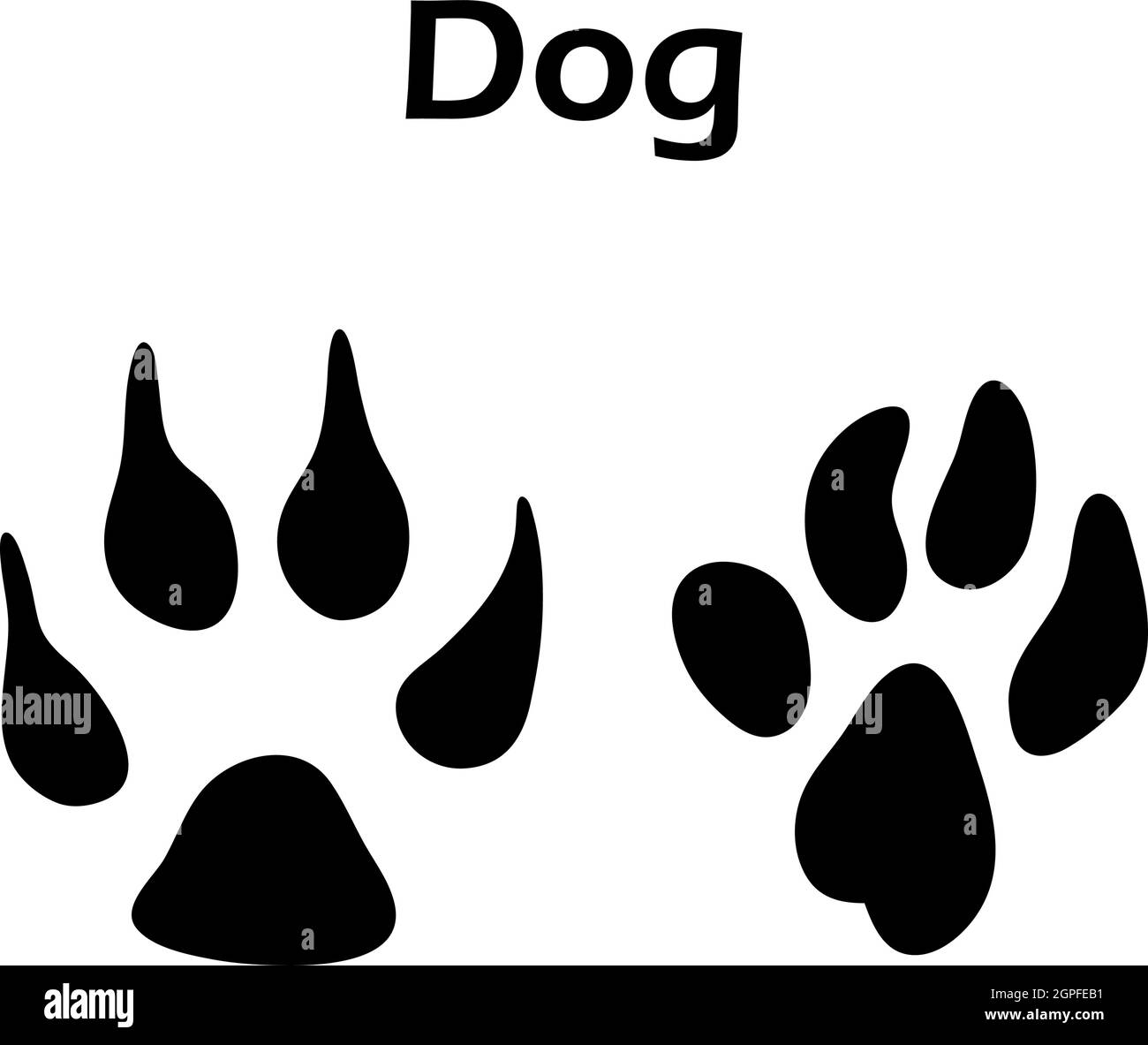 Dog footprint Stock Vector Images - Alamy