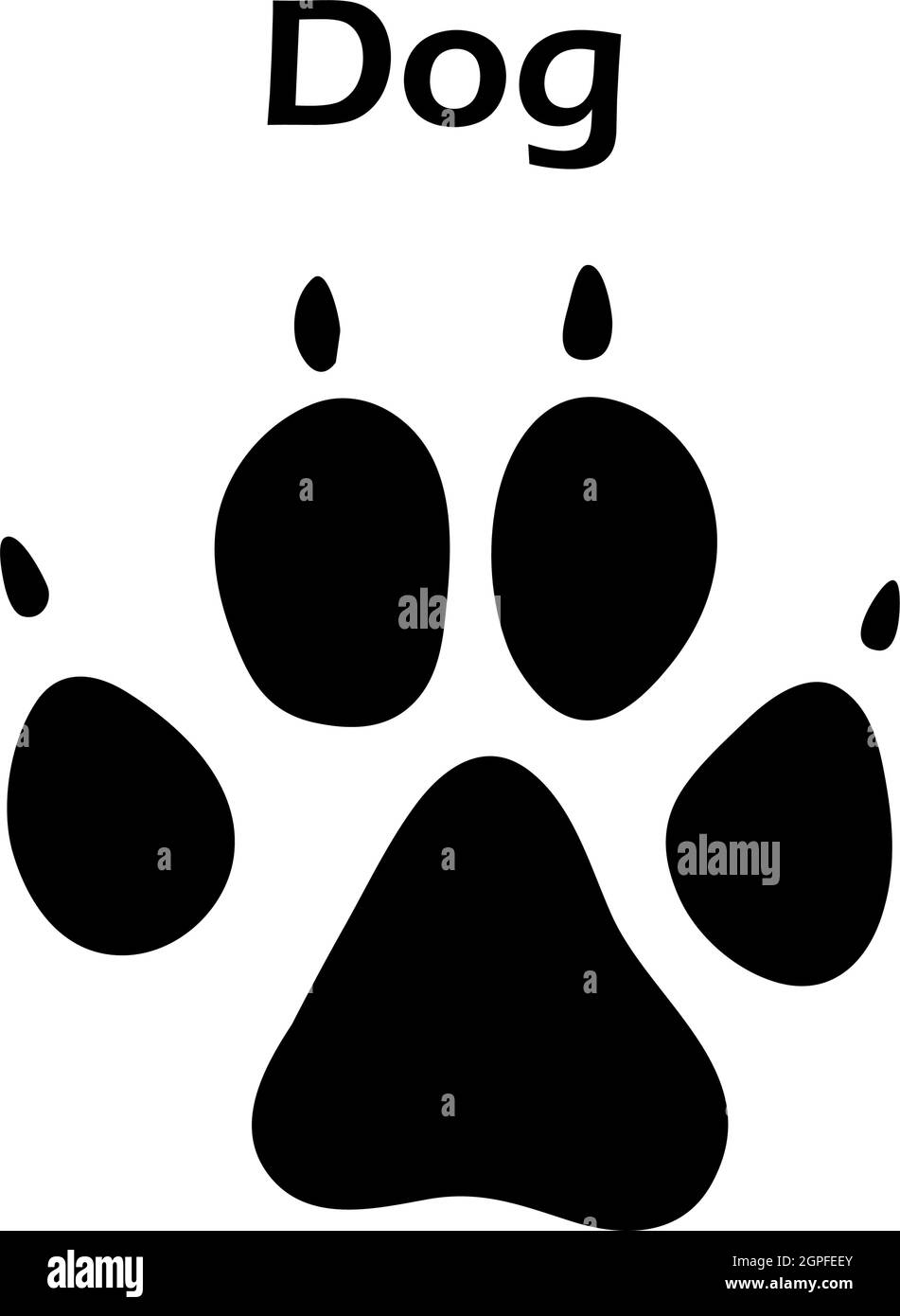 Dog footprint Stock Vector Images - Alamy