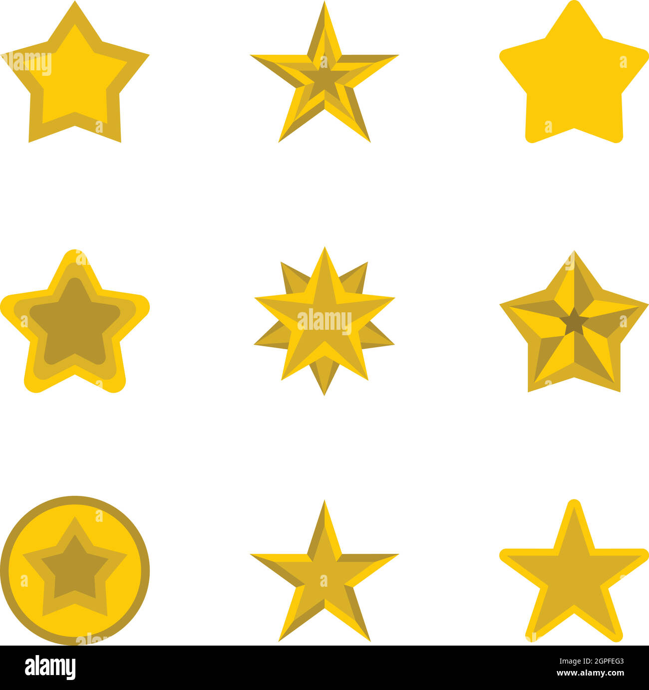 Types of stars icons set, flat style Stock Vector Image & Art - Alamy
