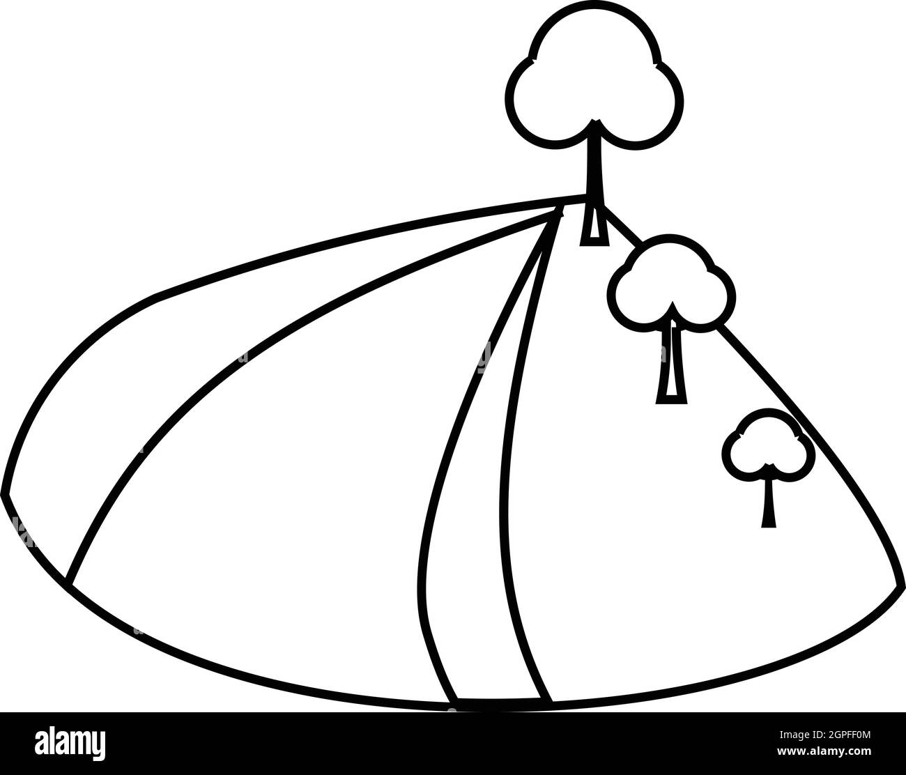 Landscape image line trees Stock Vector Images - Alamy