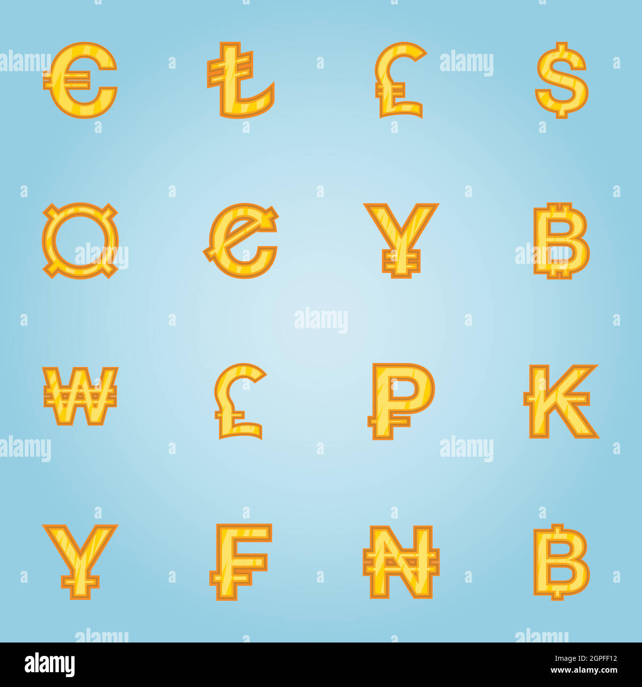 Currency icon set hi-res stock photography and images - Alamy