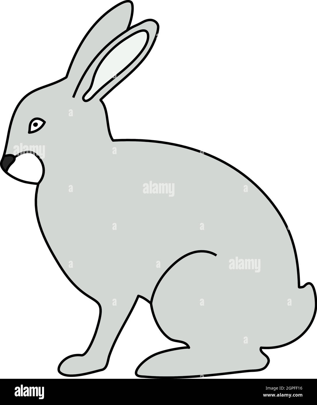 Line color rabbit cartoon Stock Vector Images - Alamy