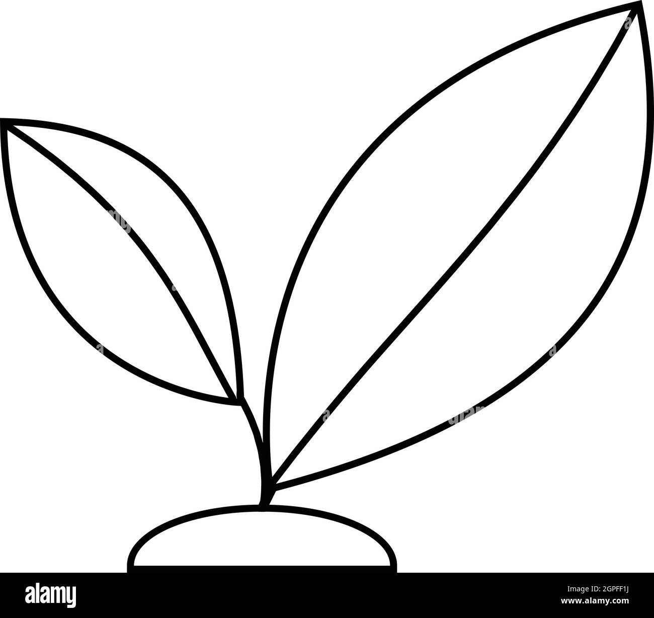 Sprout icon, outline style Stock Vector Image & Art - Alamy