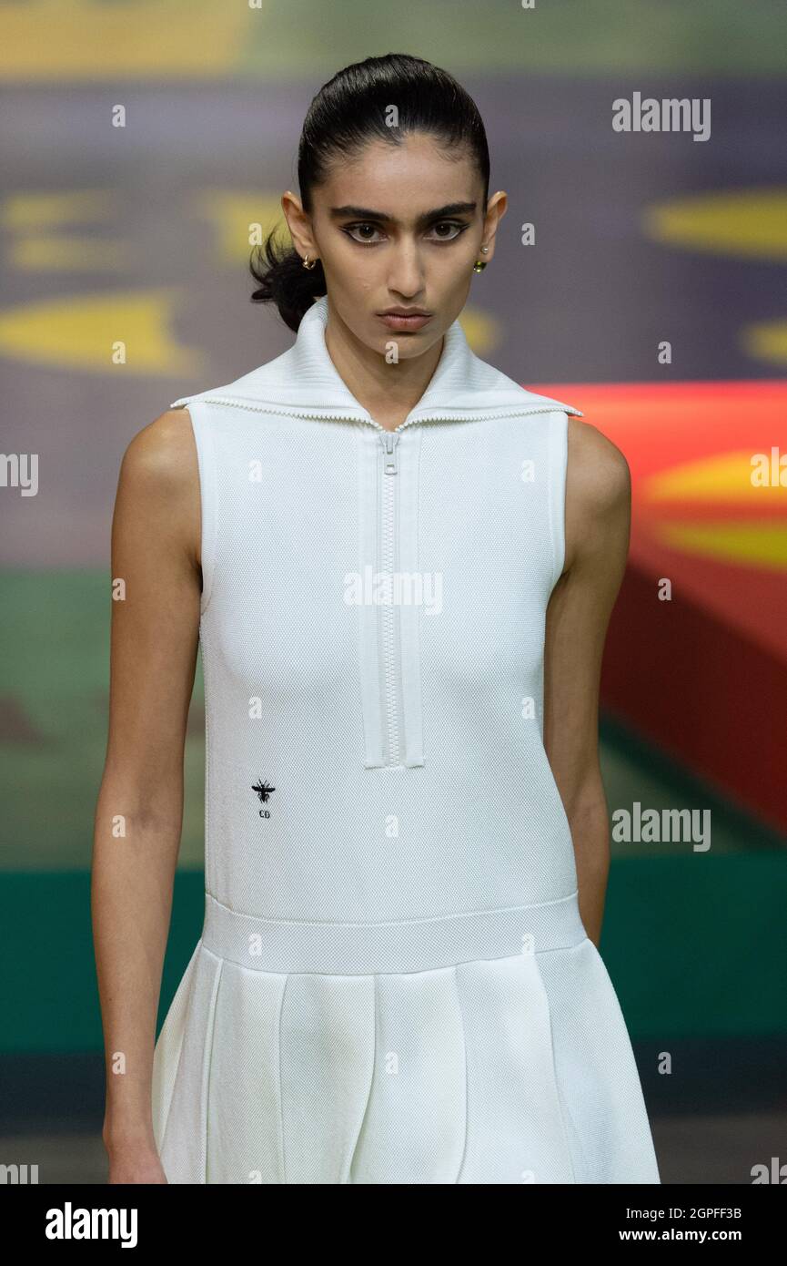 Model walks on the runway at the Christian Dior fashion show during ...