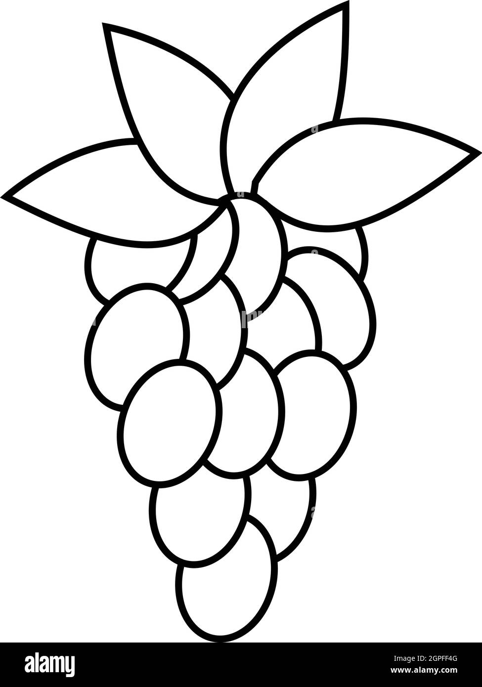 Grapes Outline Picture