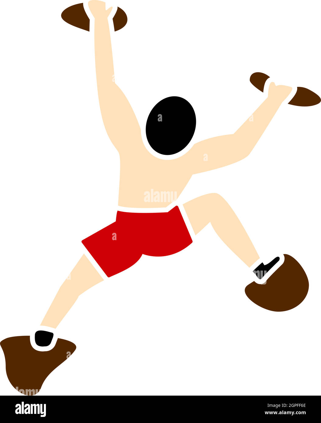 Cliff climber bouldering Cut Out Stock Images & Pictures - Alamy