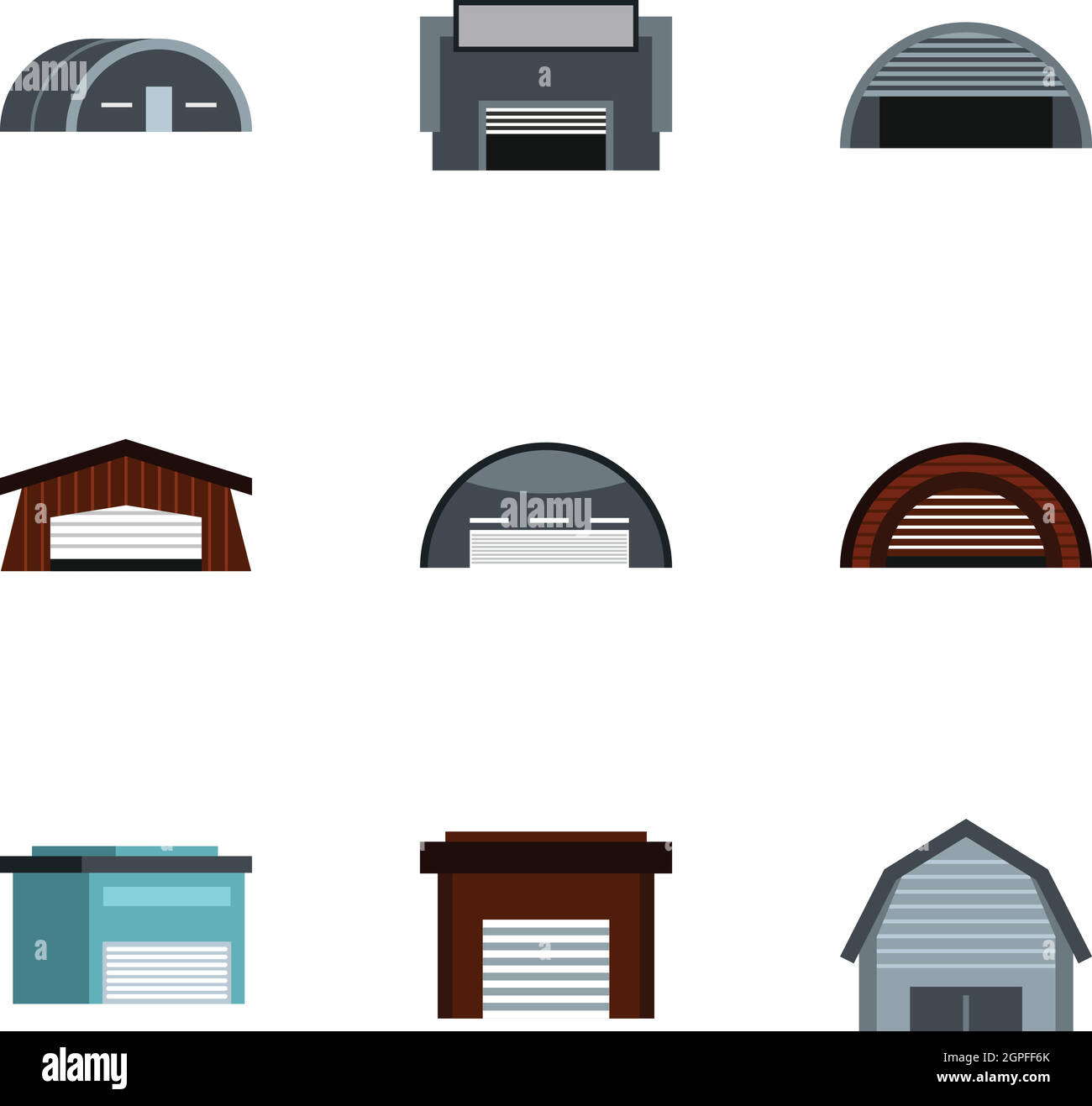 Storage icons set, flat style Stock Vector Image & Art - Alamy