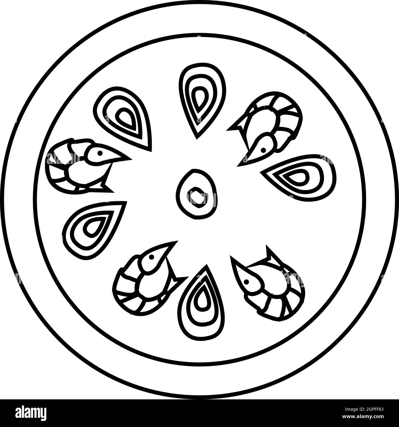 Shrimp line Black and White Stock Photos & Images - Alamy