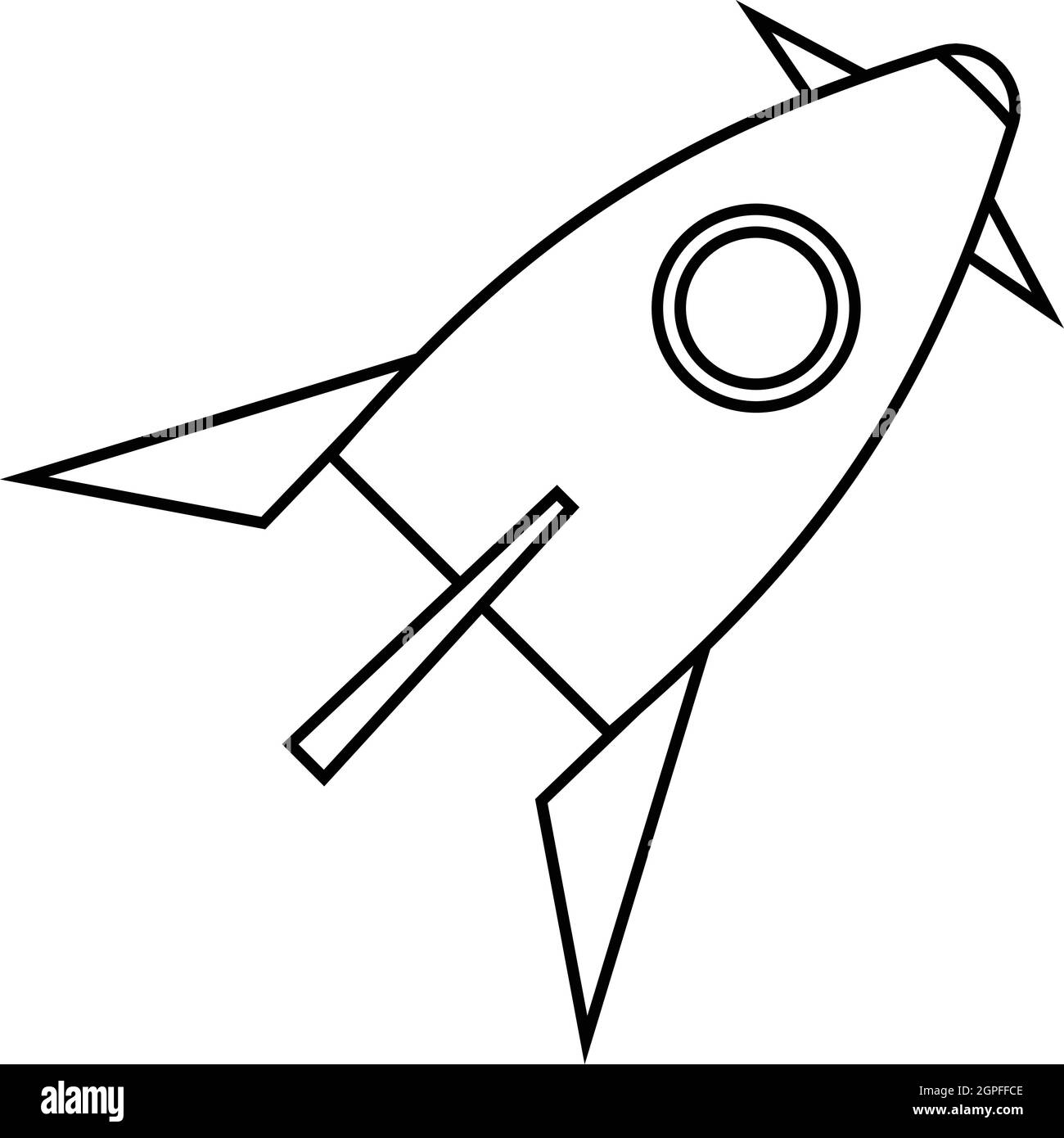 Rocket for space flight icon, outline style Stock Vector Image & Art ...