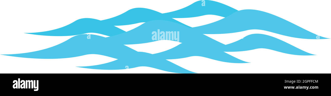 Waves ripple icon, cartoon style Stock Vector Image & Art - Alamy