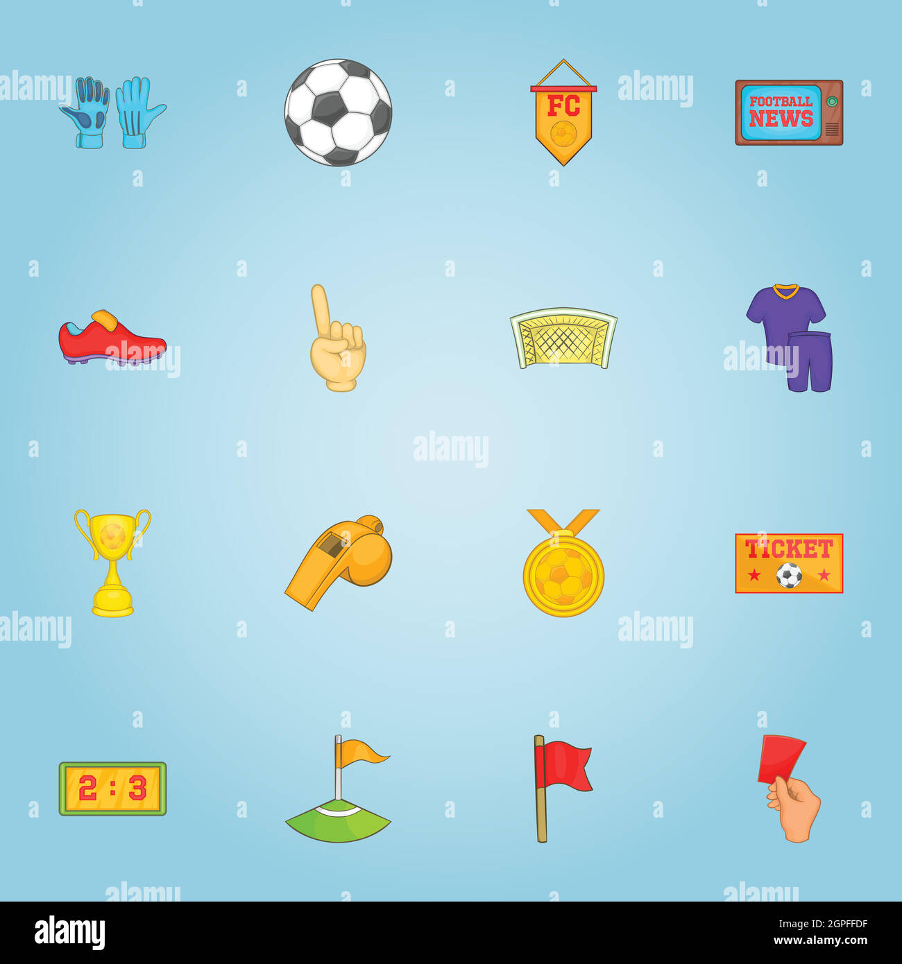 Set of football icons Stock Vector Images - Alamy
