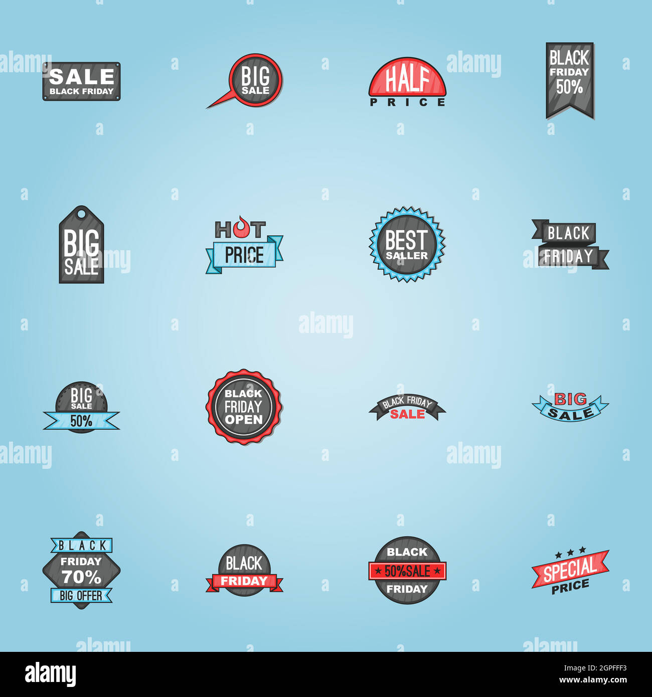 Black friday round ribbon hi-res stock photography and images - Alamy