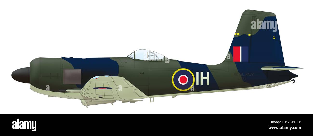 Blackburn Firebrand TF Mk 4 (EK613, IH) of the No. 813 Squadron Fleet ...