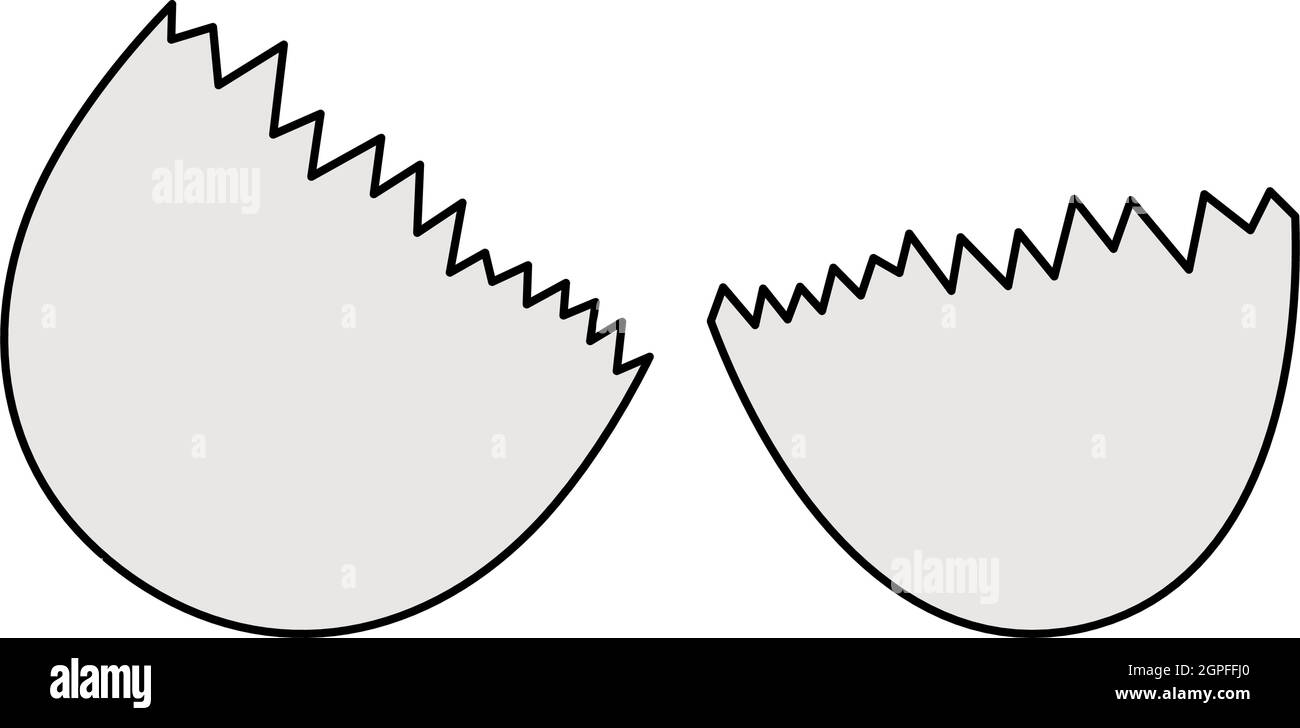 Empty Egg Shell Icon Stock Vector Image & Art - Alamy