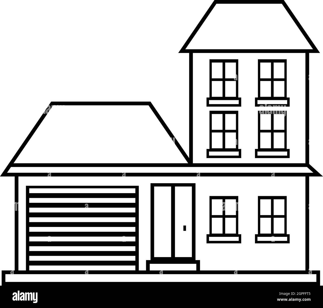 Outline drawing house hi-res stock photography and images - Alamy