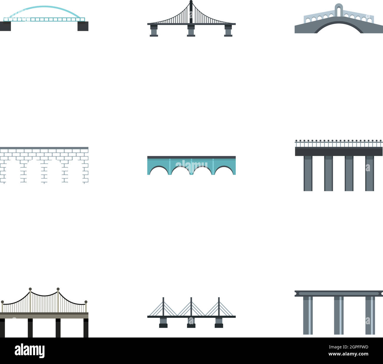 Highway river crossing Stock Vector Images - Alamy
