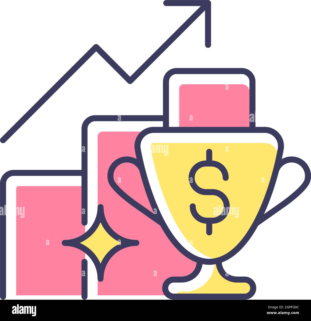 Performance bonus RGB color icon Stock Vector Image & Art - Alamy