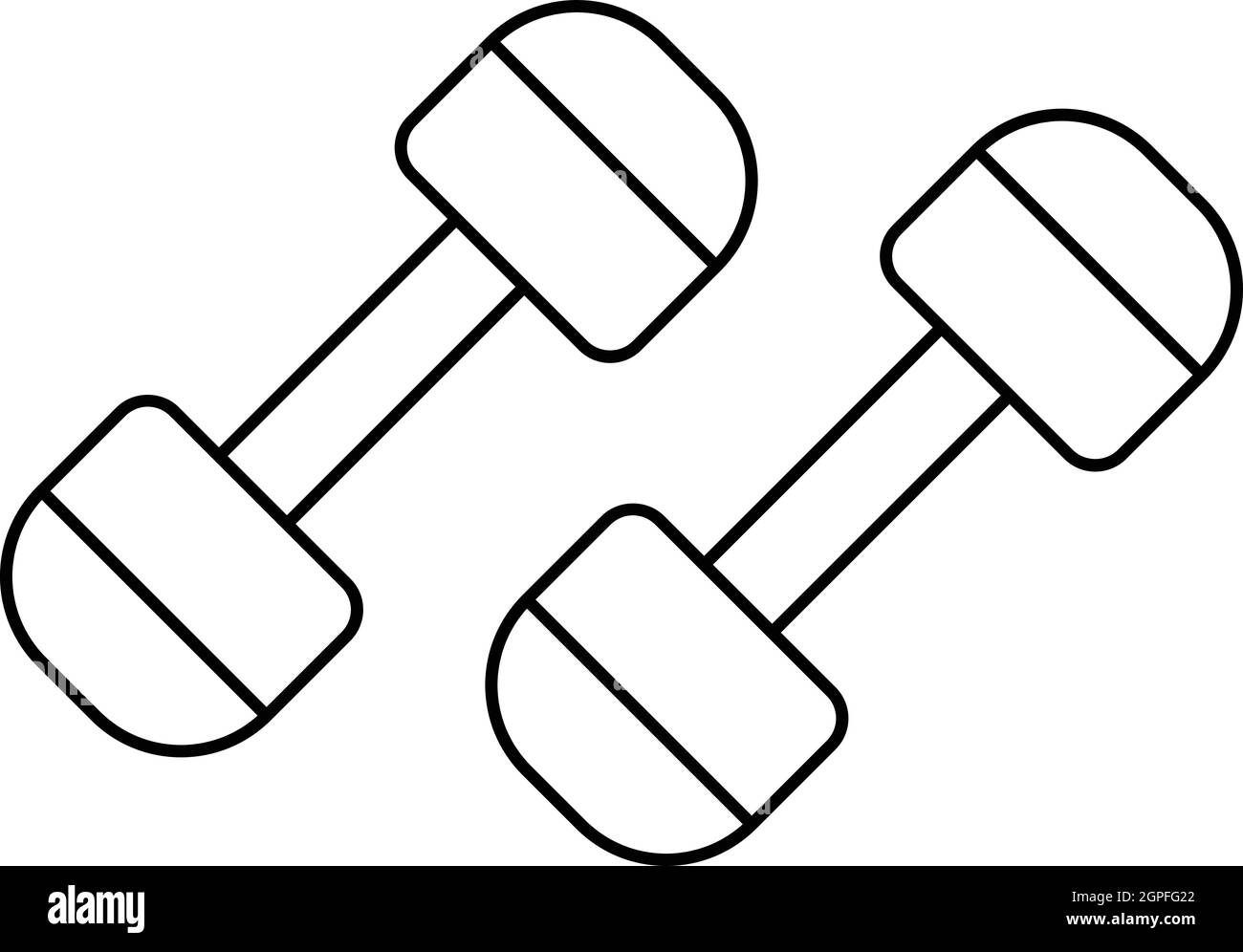 Dumbbells vector hi-res stock photography and images - Alamy