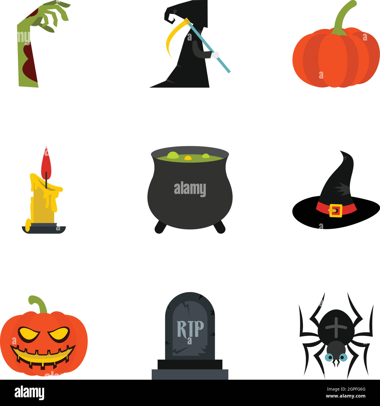 Zombie hand icon set Stock Vector Images - Alamy