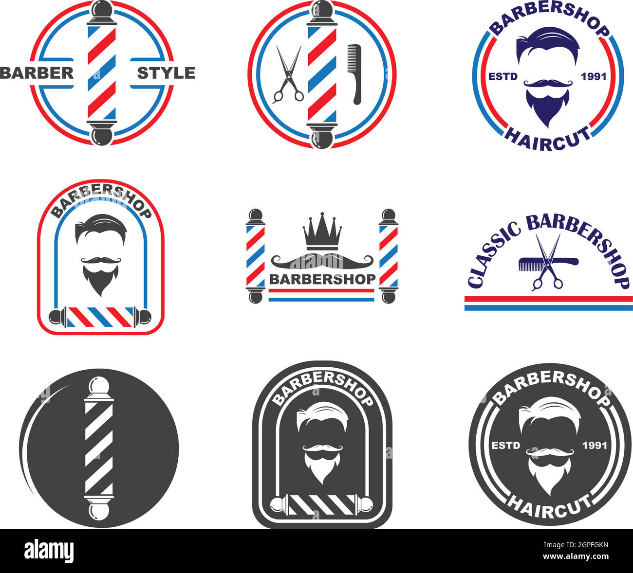barber shop icon logo vector icon Stock Vector Image & Art - Alamy