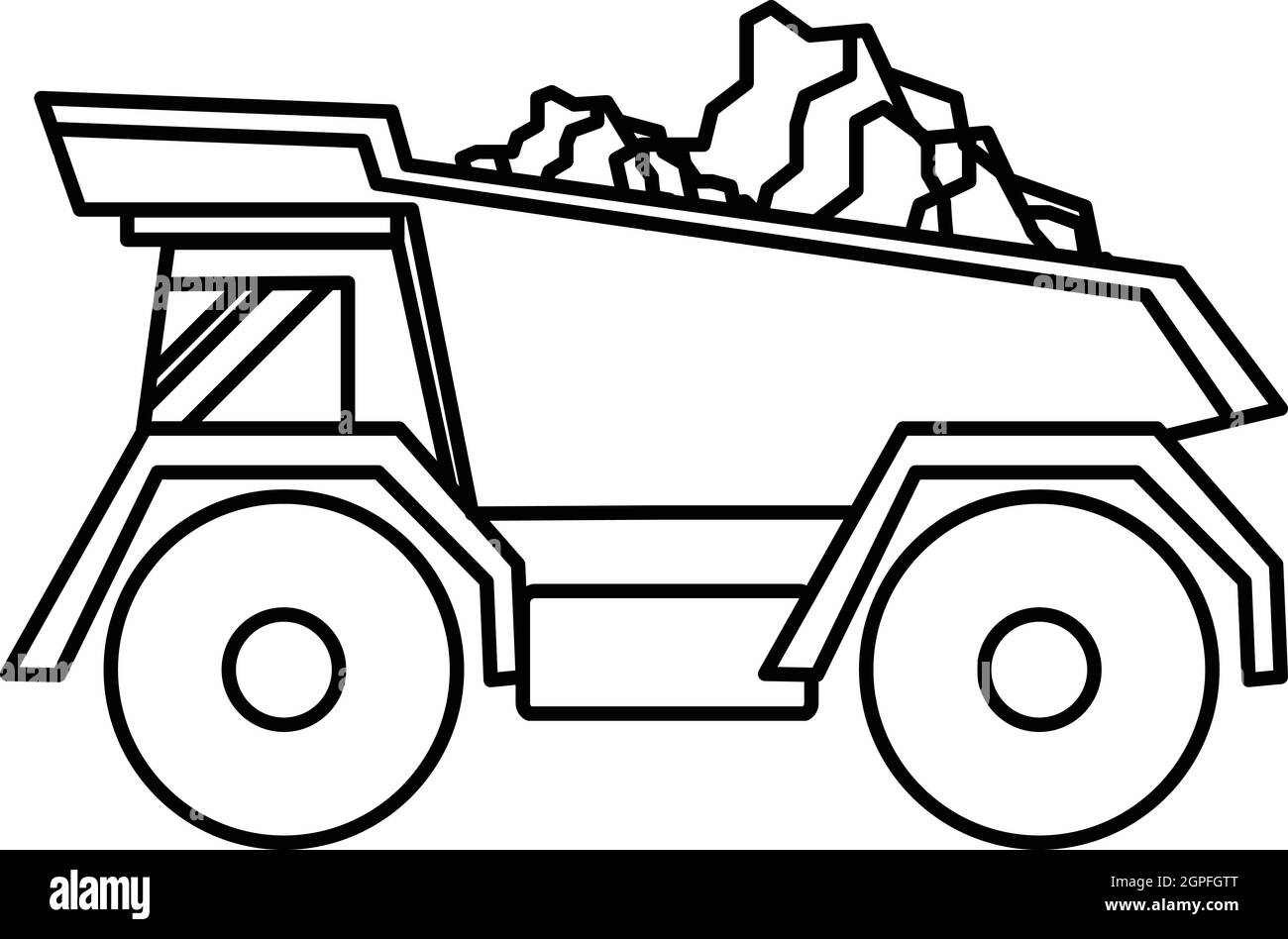 Tipper icon, outline style Stock Vector Image & Art - Alamy