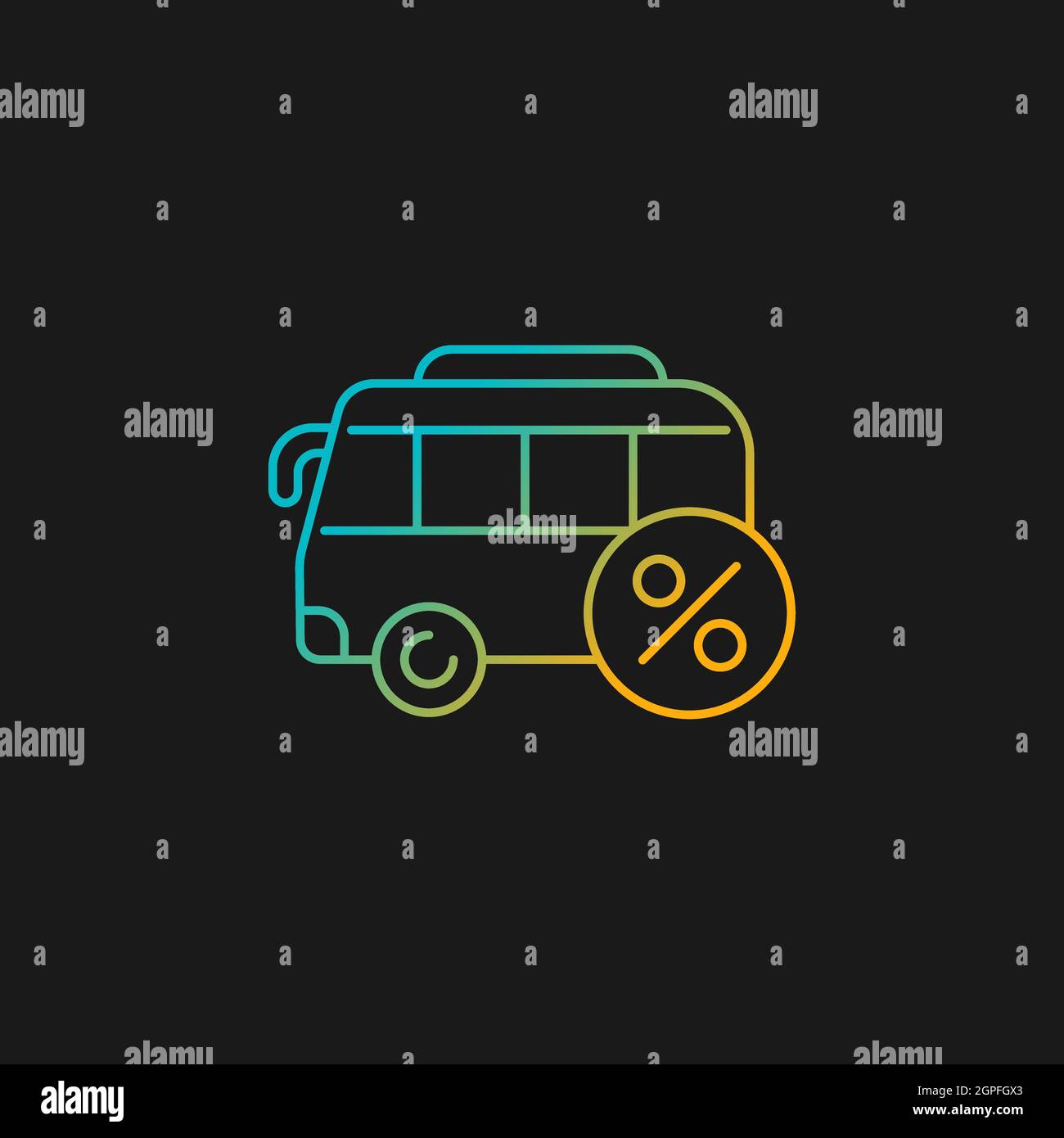 Commuting assistance gradient vector icon for dark theme Stock Vector ...