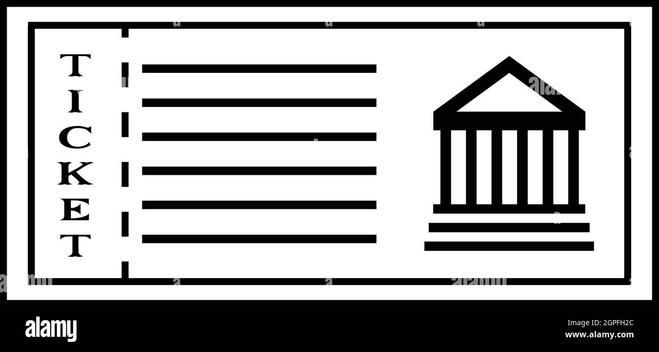 Ticket to museum icon, outline style Stock Vector Image & Art - Alamy