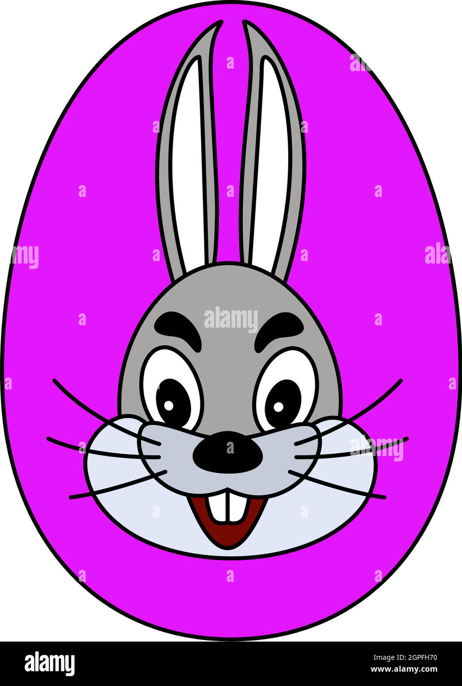 Line color rabbit cartoon Stock Vector Images - Alamy