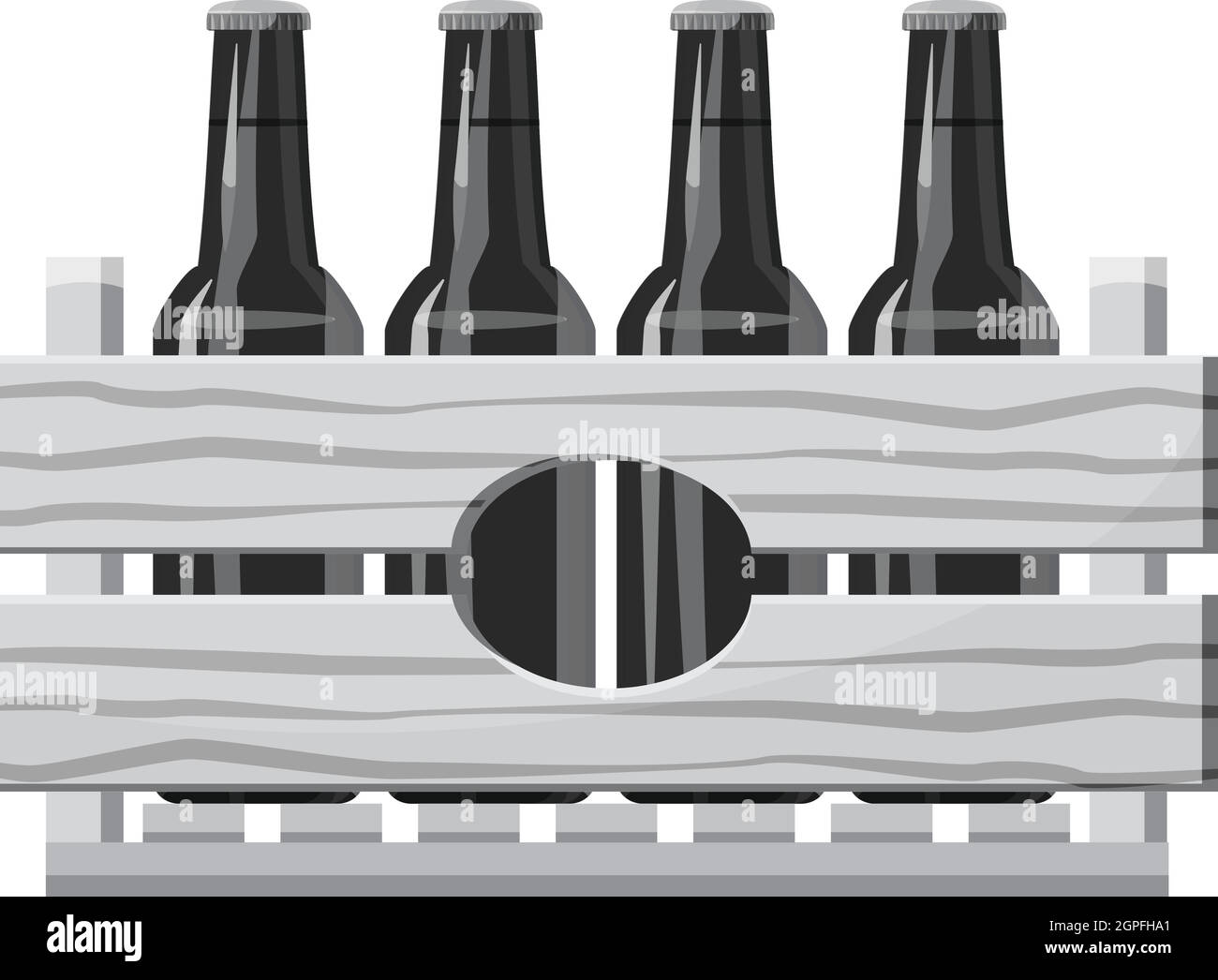 Wooden crate with beer bottles icon Stock Vector Image & Art - Alamy
