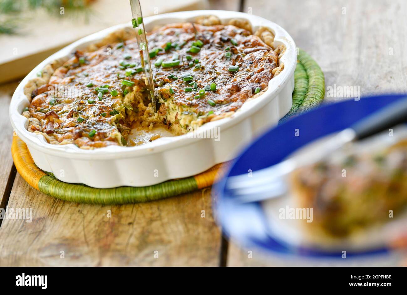 Swedish Cheese Pie made with Vasterbotten cheese, chanterelles, dill ...